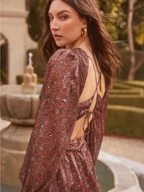 Astr | Dresses | Astr The Label Anora Tiered Maxi Dress In Copper Black ...